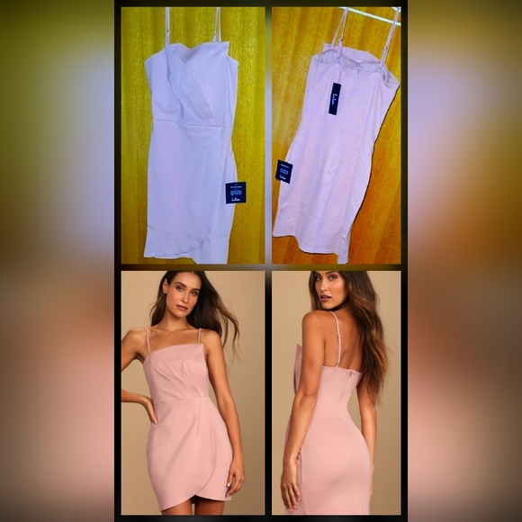 Lulus | Dresses | Lulus Pink Bodycon Mini Dress Sweetheart Neckline ...